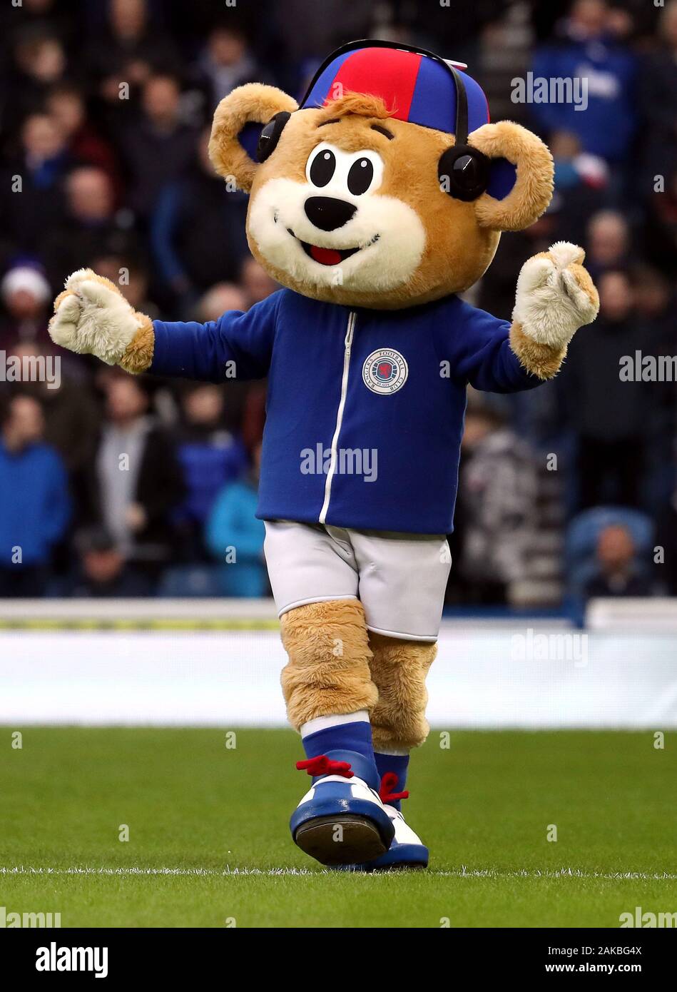 Rangers mascot Boris Bear prior to kick-off during the Scottish ...
