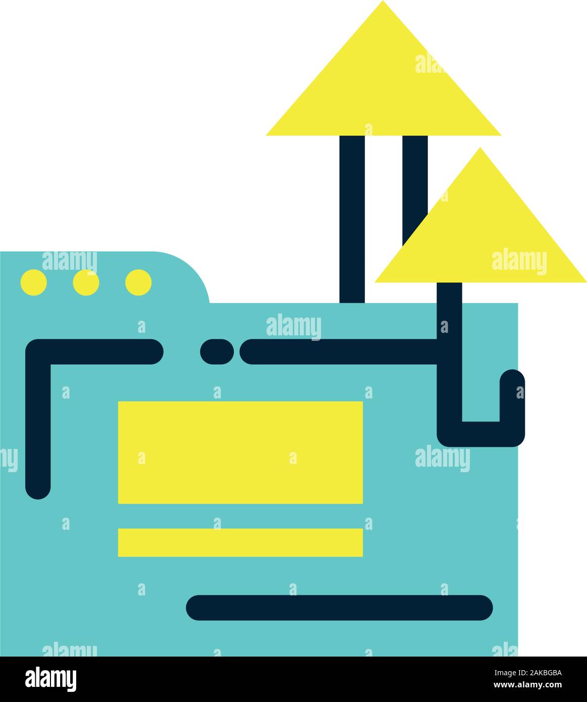 File and arrows design, Document data archive storage organize business ...