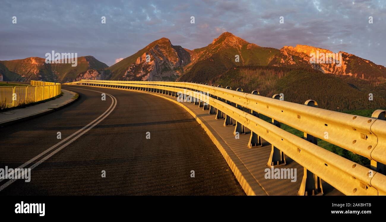 winding, asphalt road in the mountains Stock Photo - Alamy