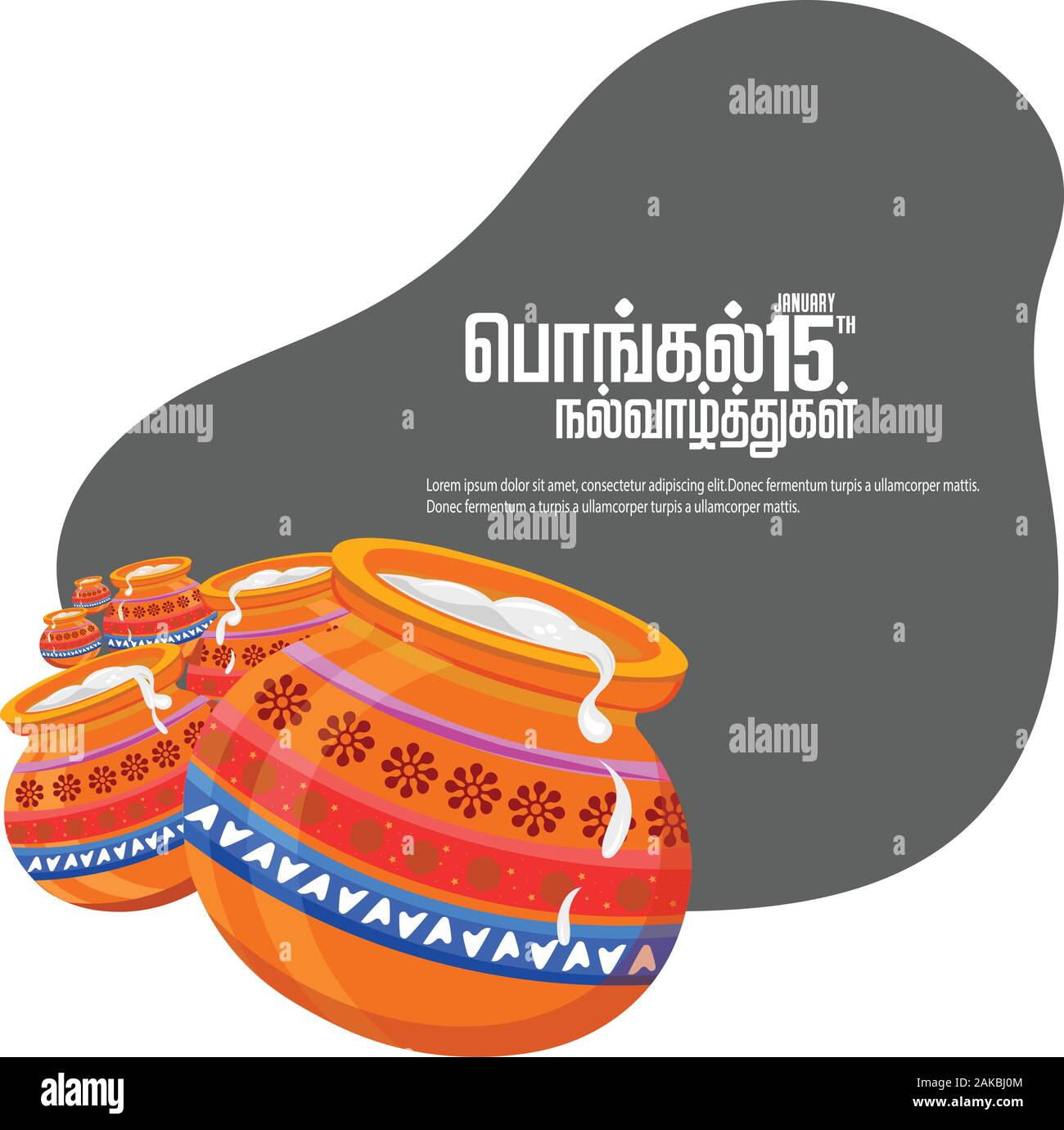 illustration of Happy Pongal greeting card background. happy pongal ...