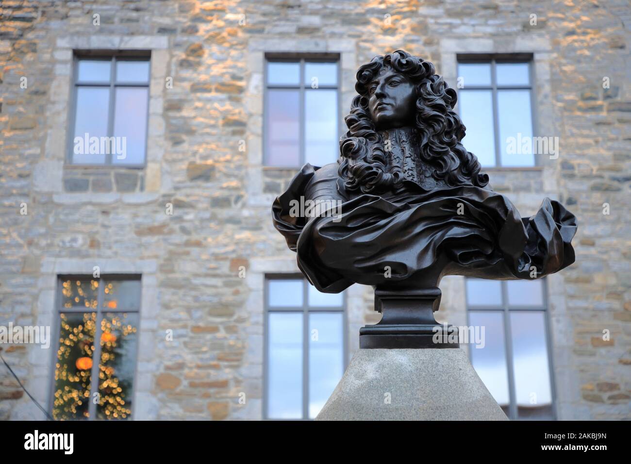Statue of French King Louis XIV at Place Royale.Quebec City.Quebec ...