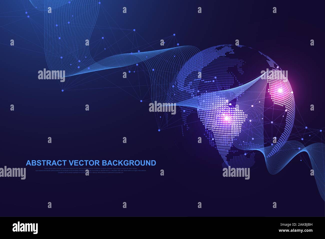 Global social network. Networking and data connection concept ...