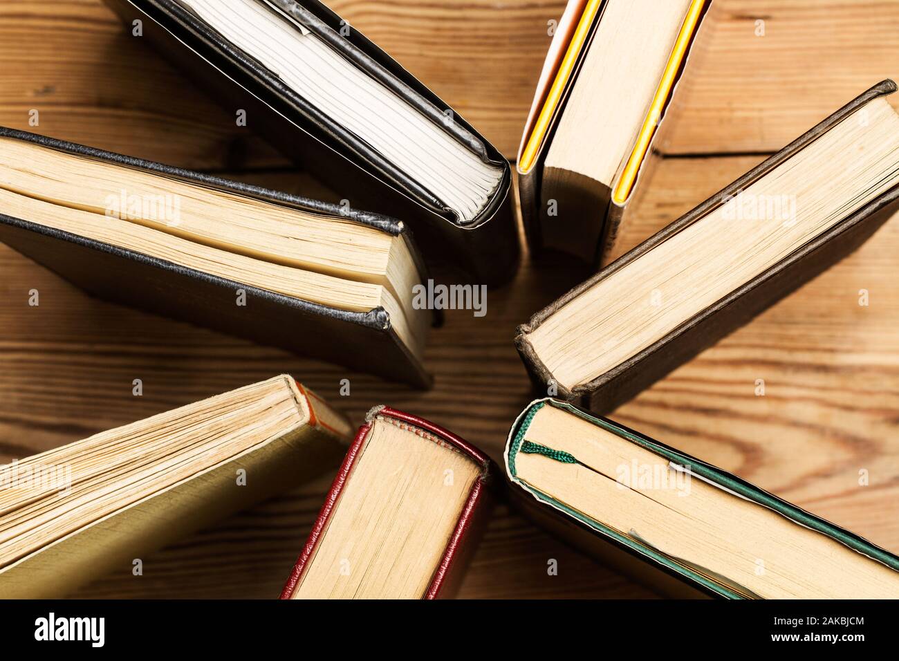 Old book standing on table hi-res stock photography and images - Alamy