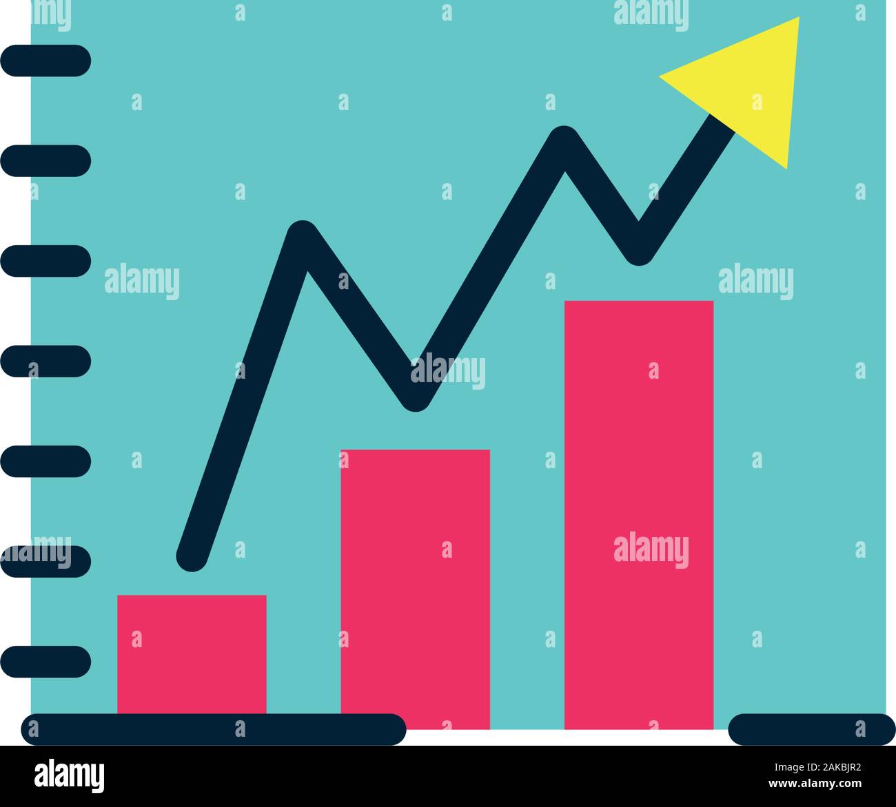 Increase arrow and bars design, workflow infographic data information ...