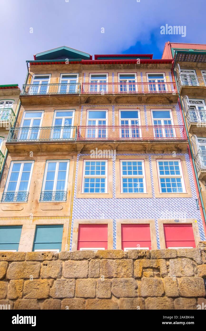 Porto, Portugal old town colorful traditional houses Stock Photo - Alamy