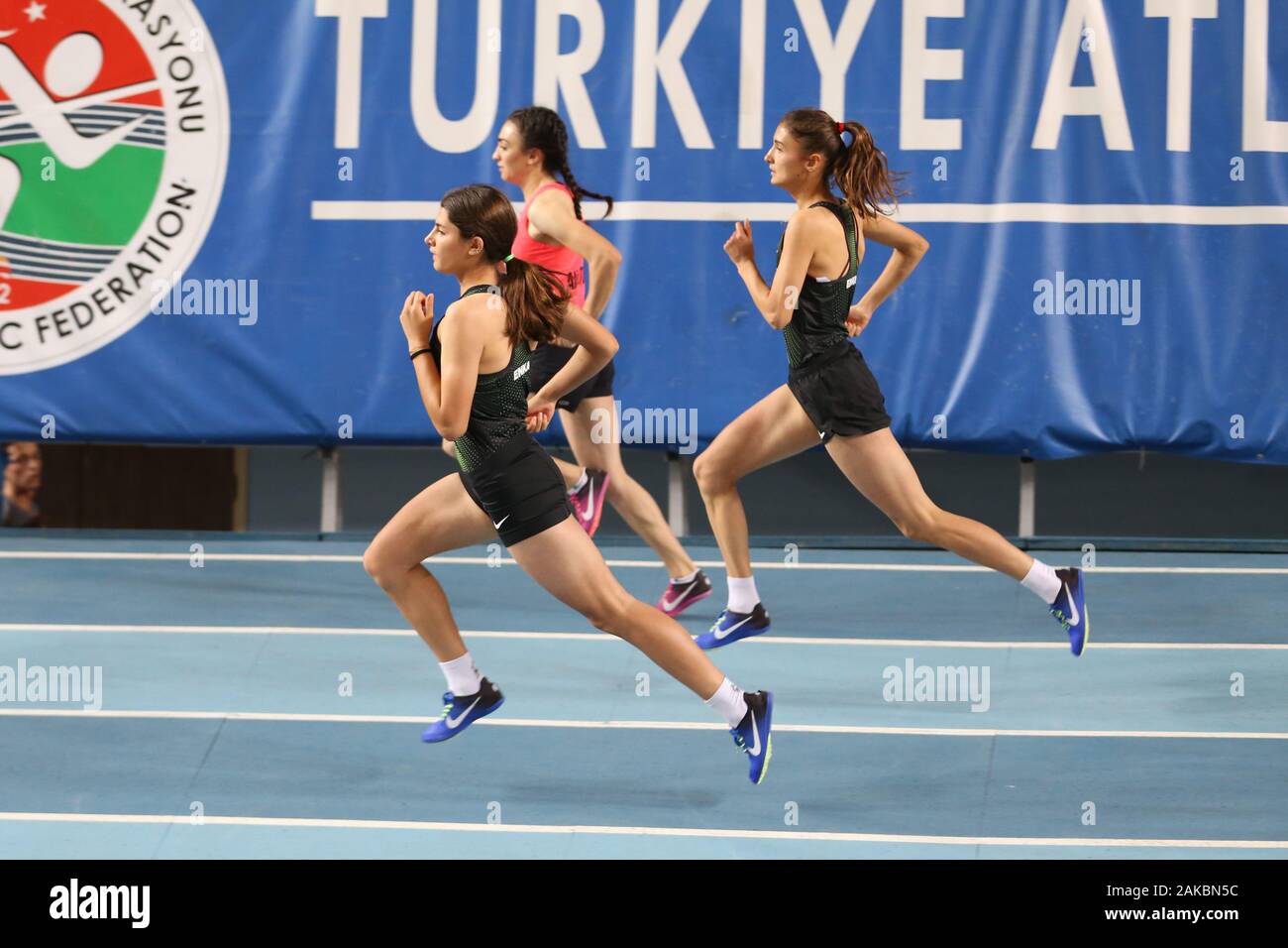 ISTANBUL, TURKEY - DECEMBER 22, 2019: Athletes running during Turkish ...