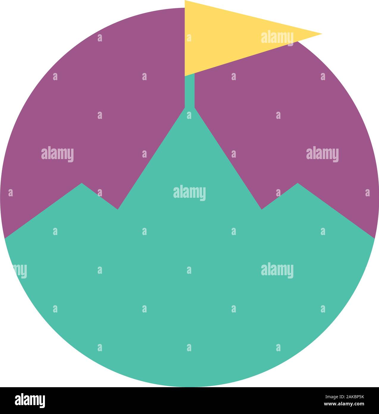 Racing flag over mountain design, Speed race competition sport fast ...