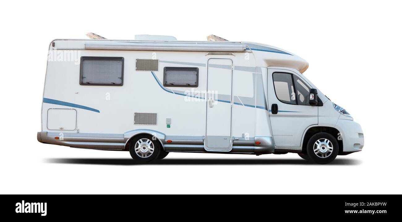 Motorhome on white Cut Out Stock Images & Pictures - Alamy