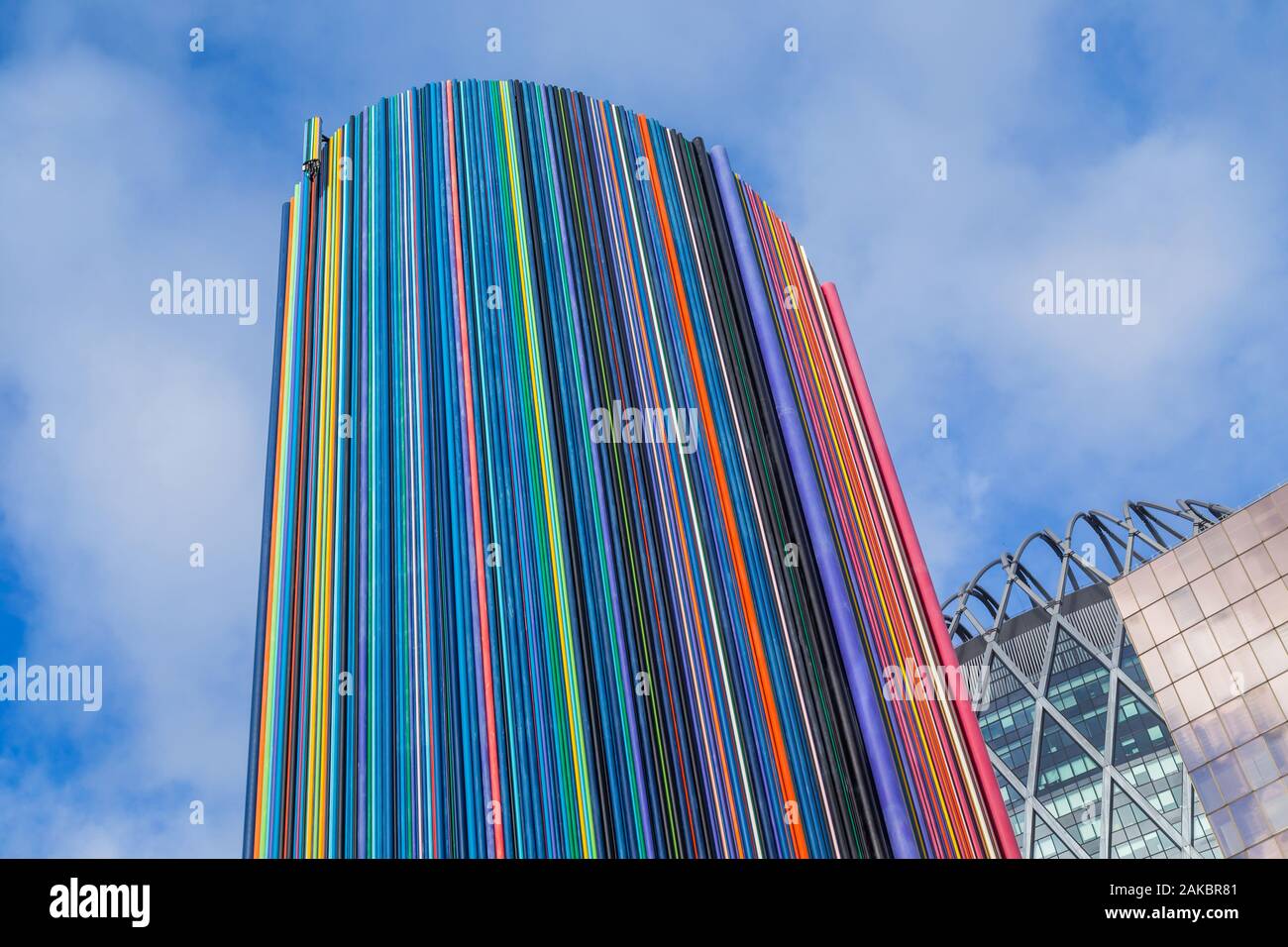 PARIS, FRANCE - DECEMBER 23, 2019: Modern office buildings of the ...