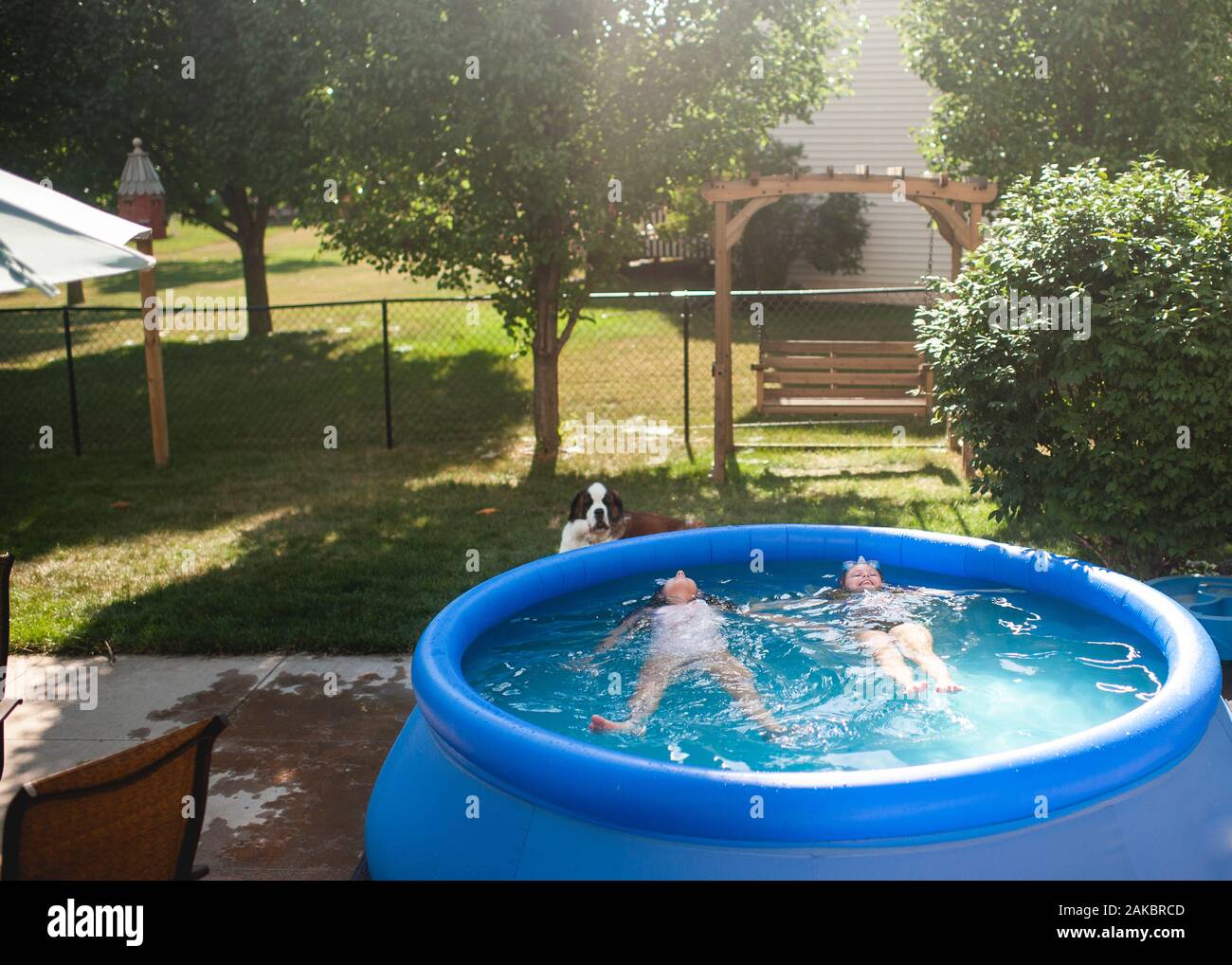Backyard Pool Kids High Resolution Stock Photography and Images - Alamy