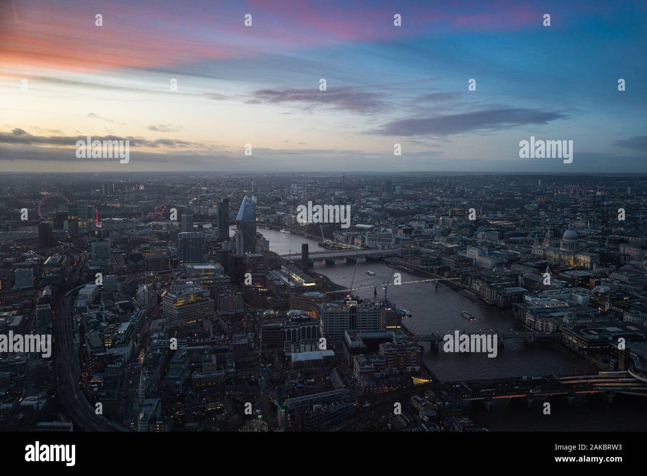 London Skyline at Sunset Stock Photo - Alamy
