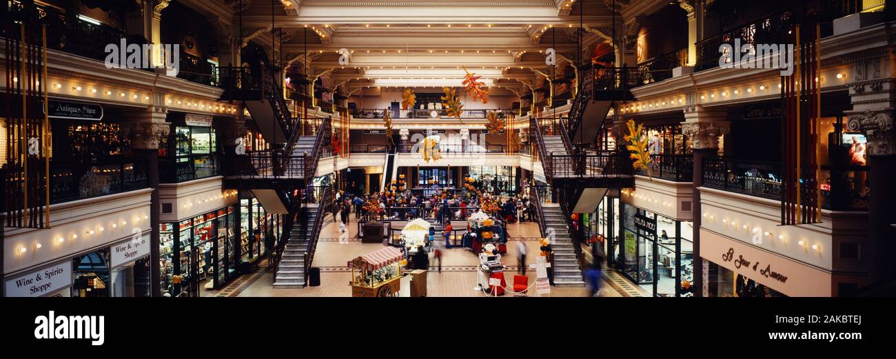 Interiors of a shopping mall, Bourse Shopping Center, Philadelphia ...