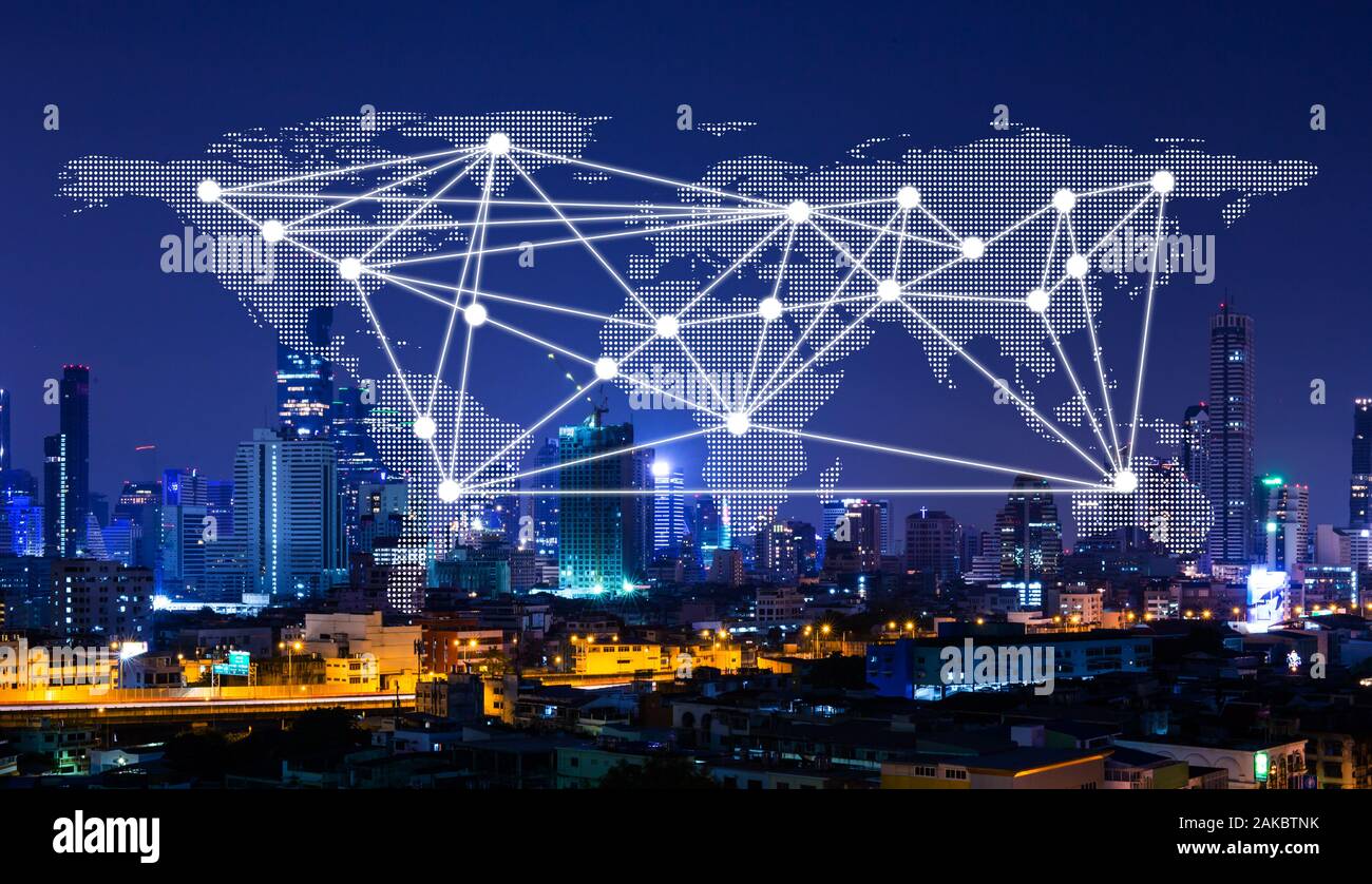 Network map image hi-res stock photography and images - Alamy