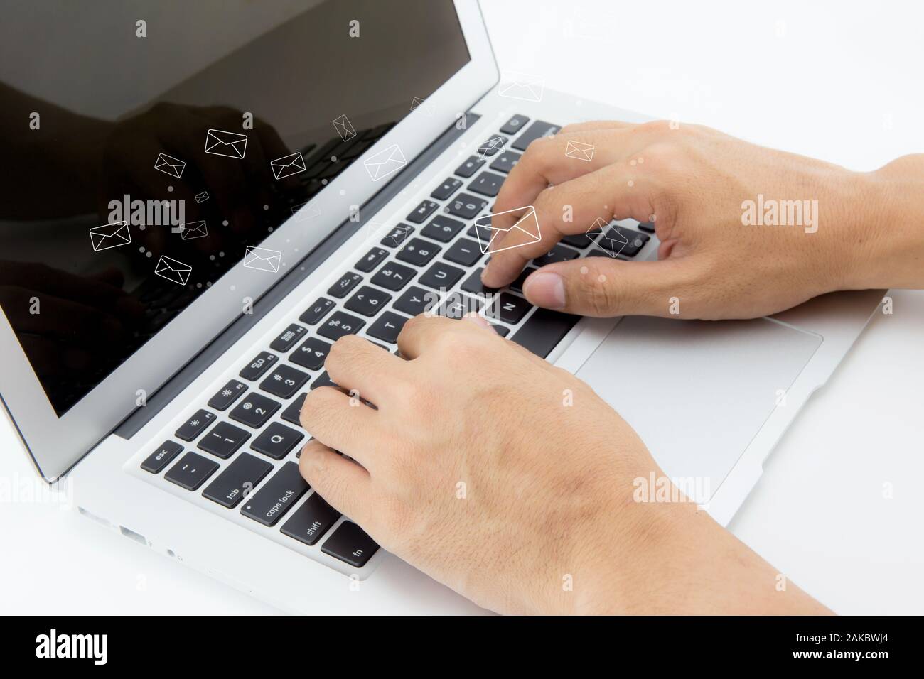 Sending an email computer hi-res stock photography and images - Alamy