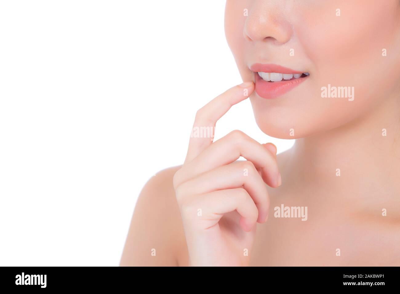 Applying lip cream hi-res stock photography and images - Alamy