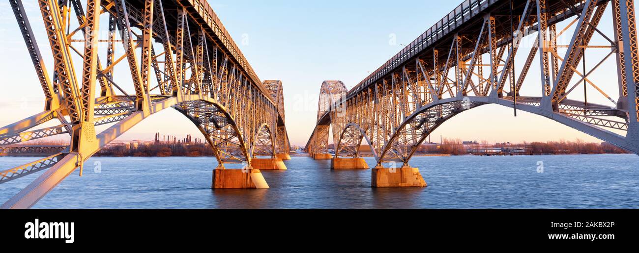 View of South Grand Island Bridges, New York State, USA Stock Photo - Alamy