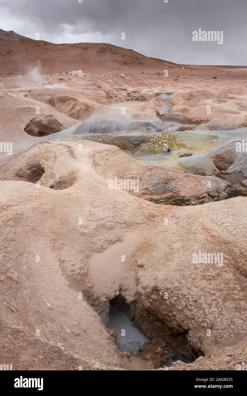Sol de Mañana geothermal area in Potosi, Bolivia Stock Photo - Alamy