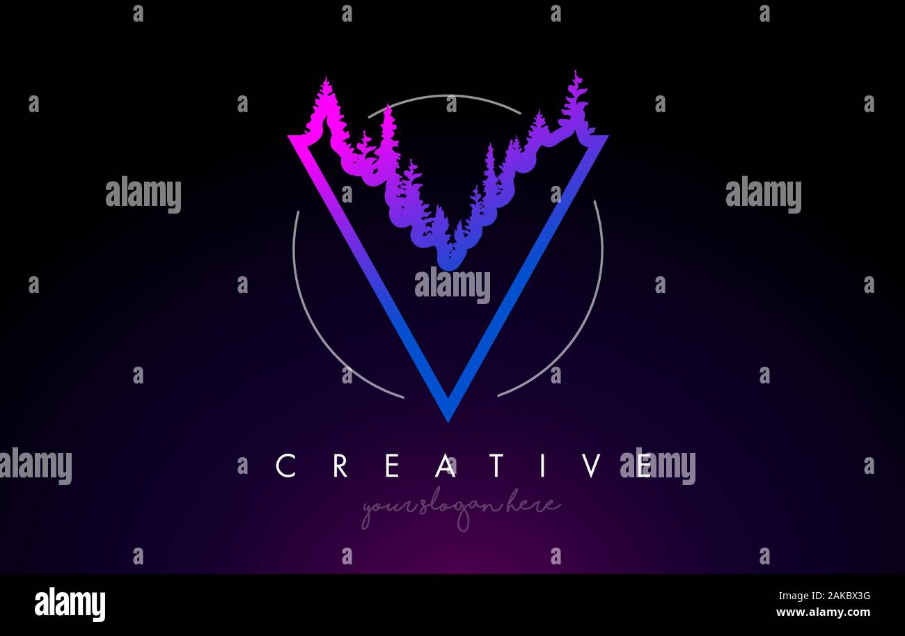 V shape tree Stock Vector Images - Alamy