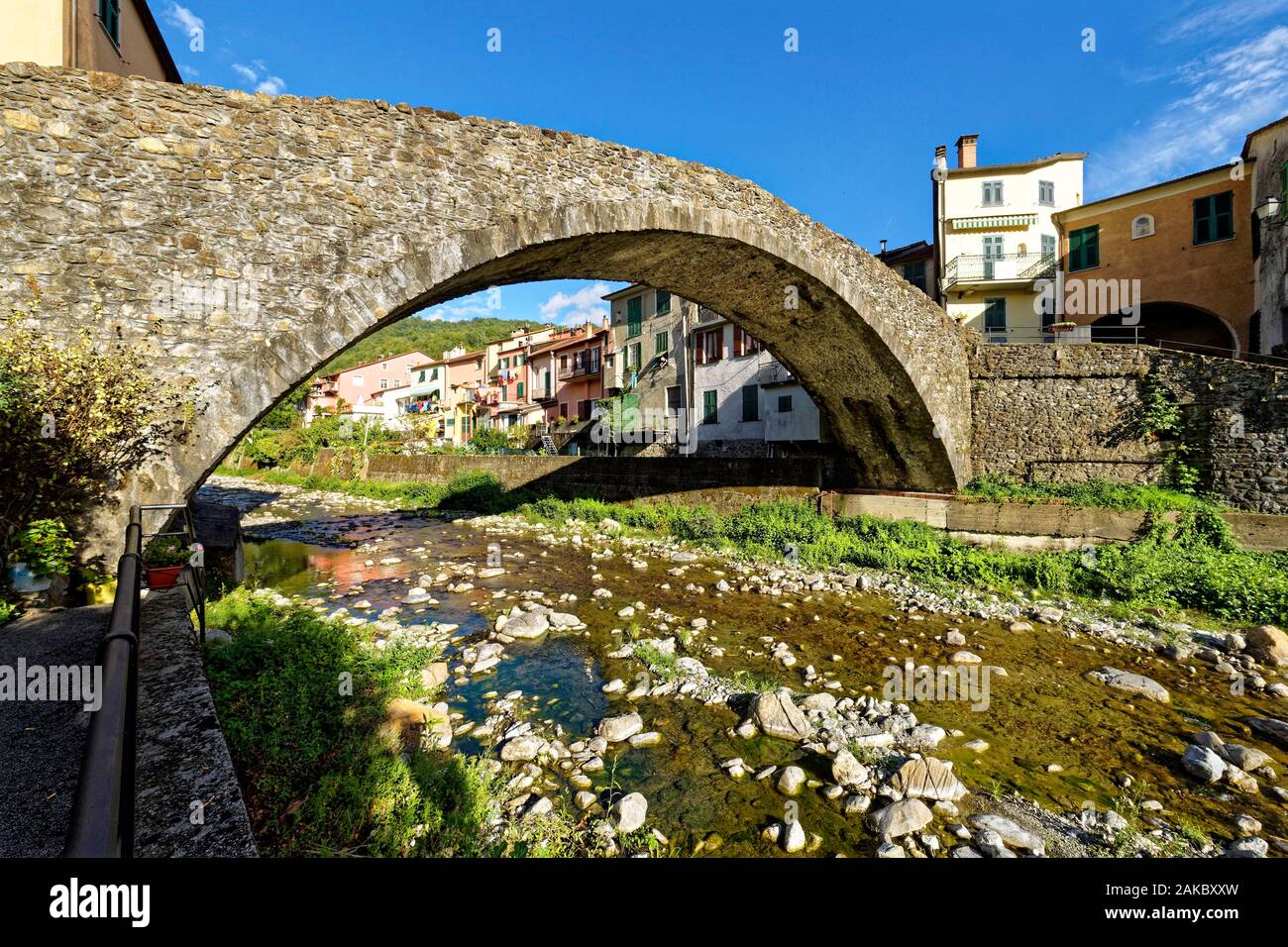 Italy, Liguria, La Spezia province, mountain village of Varese Ligure ...