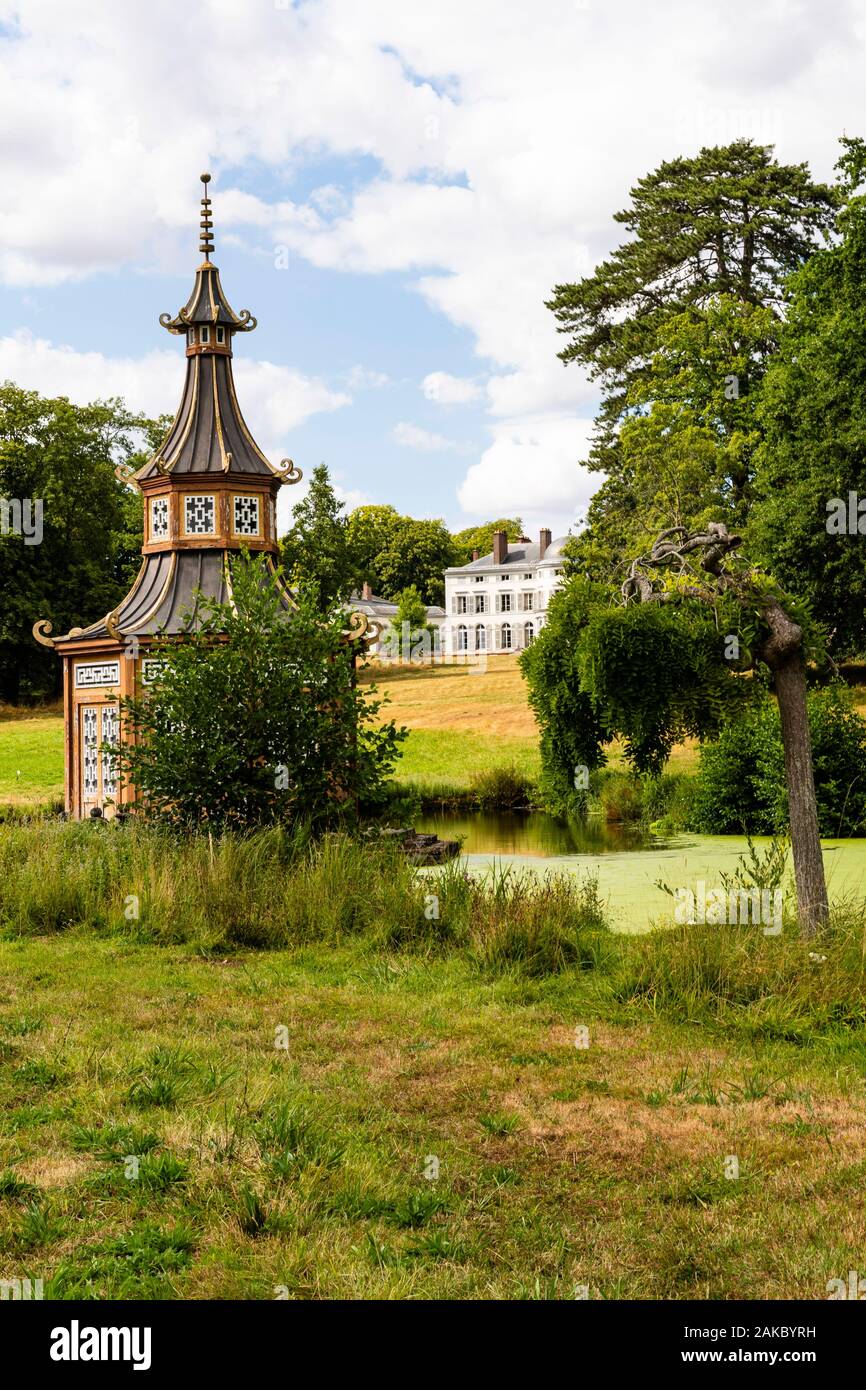 France, Yvelines (78), Montfort-l'Amaury, Groussay castle, chinese ...