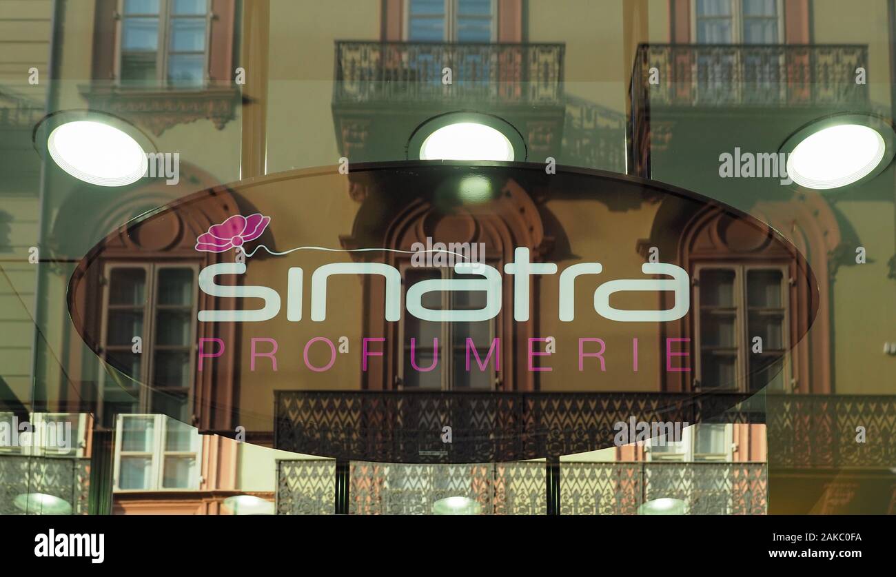 TURIN, ITALY - CIRCA OCTOBER 2019: Sinatra profumerie store sign Stock ...