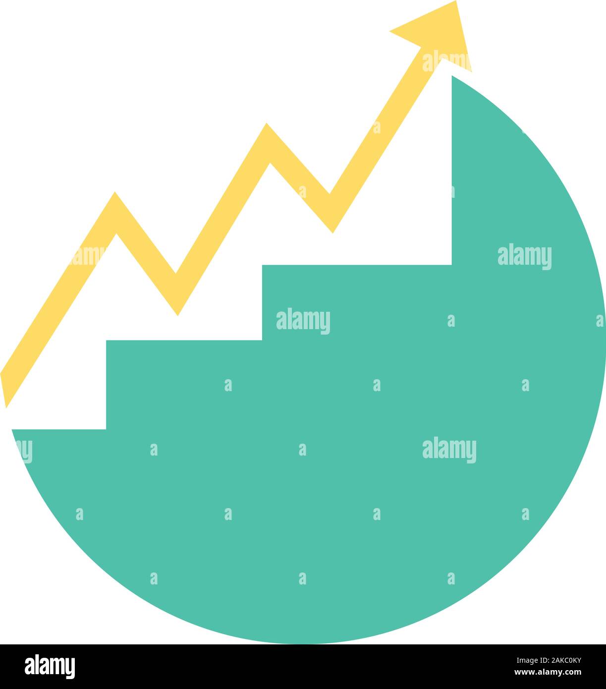 Increase arrow over ladder design, workflow infographic data ...