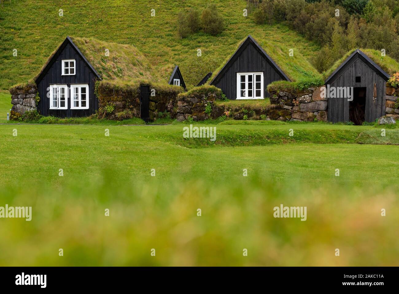Iceland, Sudurland, Skogar, Skogar Museum, house Stock Photo - Alamy