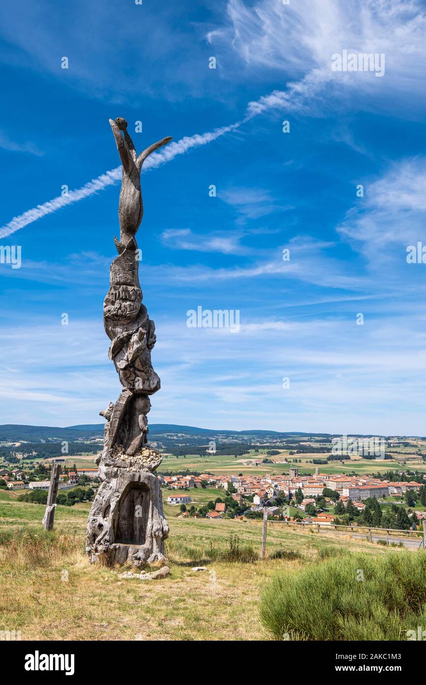 France, Haute-Loire, Saugues along the Via Podiensis, one of the French ...