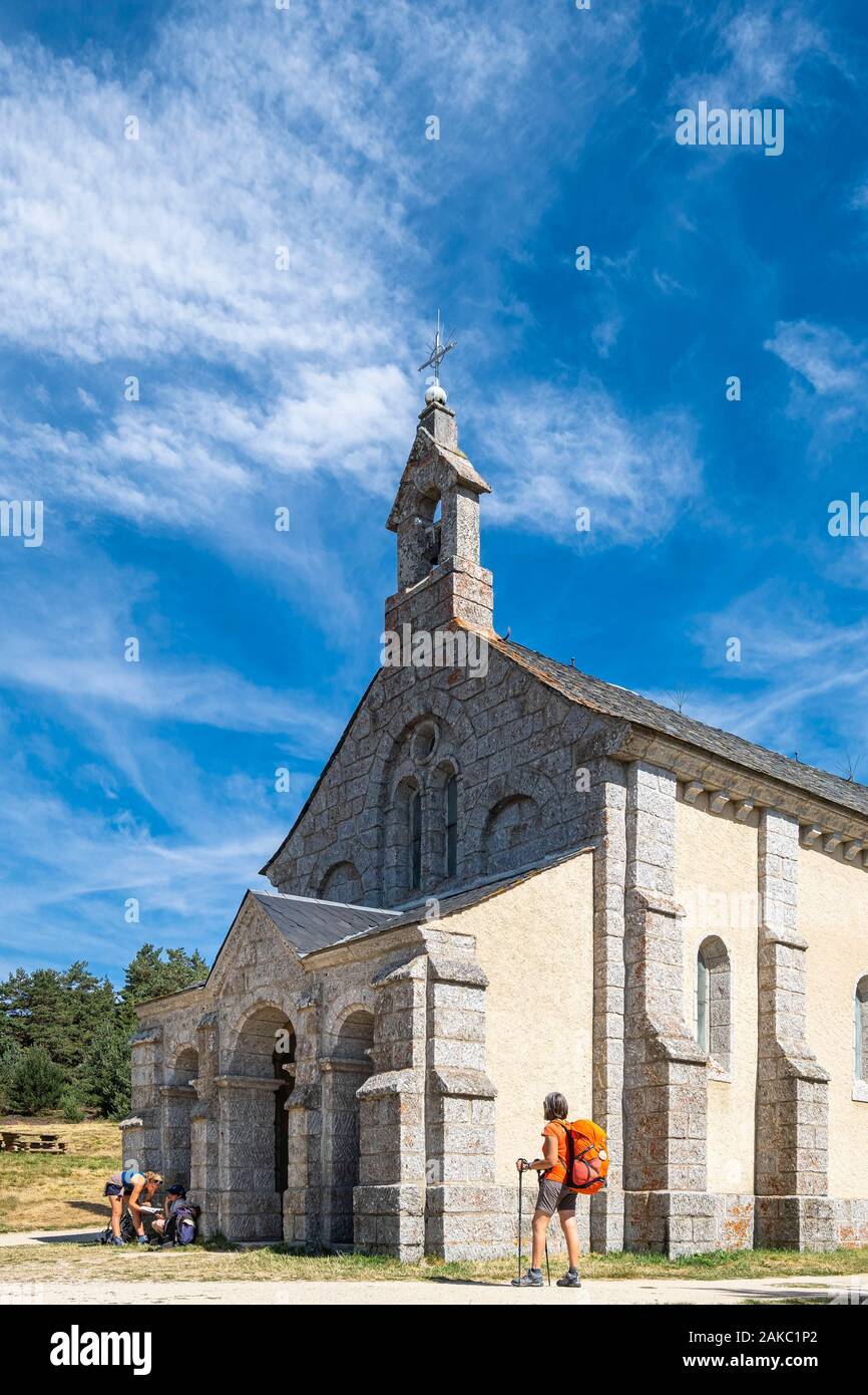 France, Lozere, surroundings of Lajo, hike along the Via Podiensis, one ...