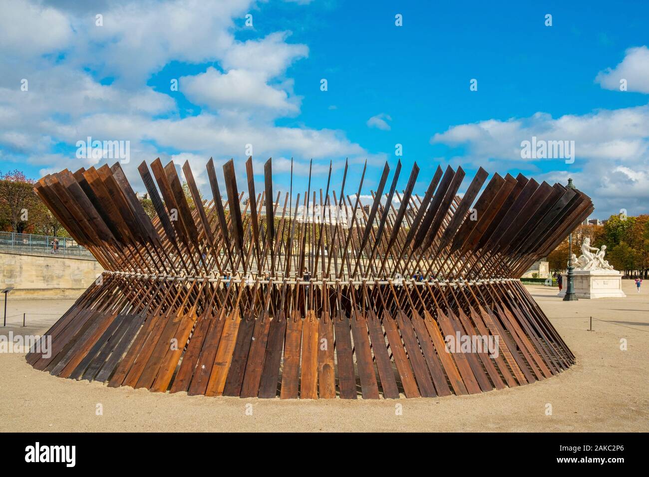 France, Paris, Tuileries Garden, FIAC OFF 2019, Moataz Nasr, Sun Boat ...