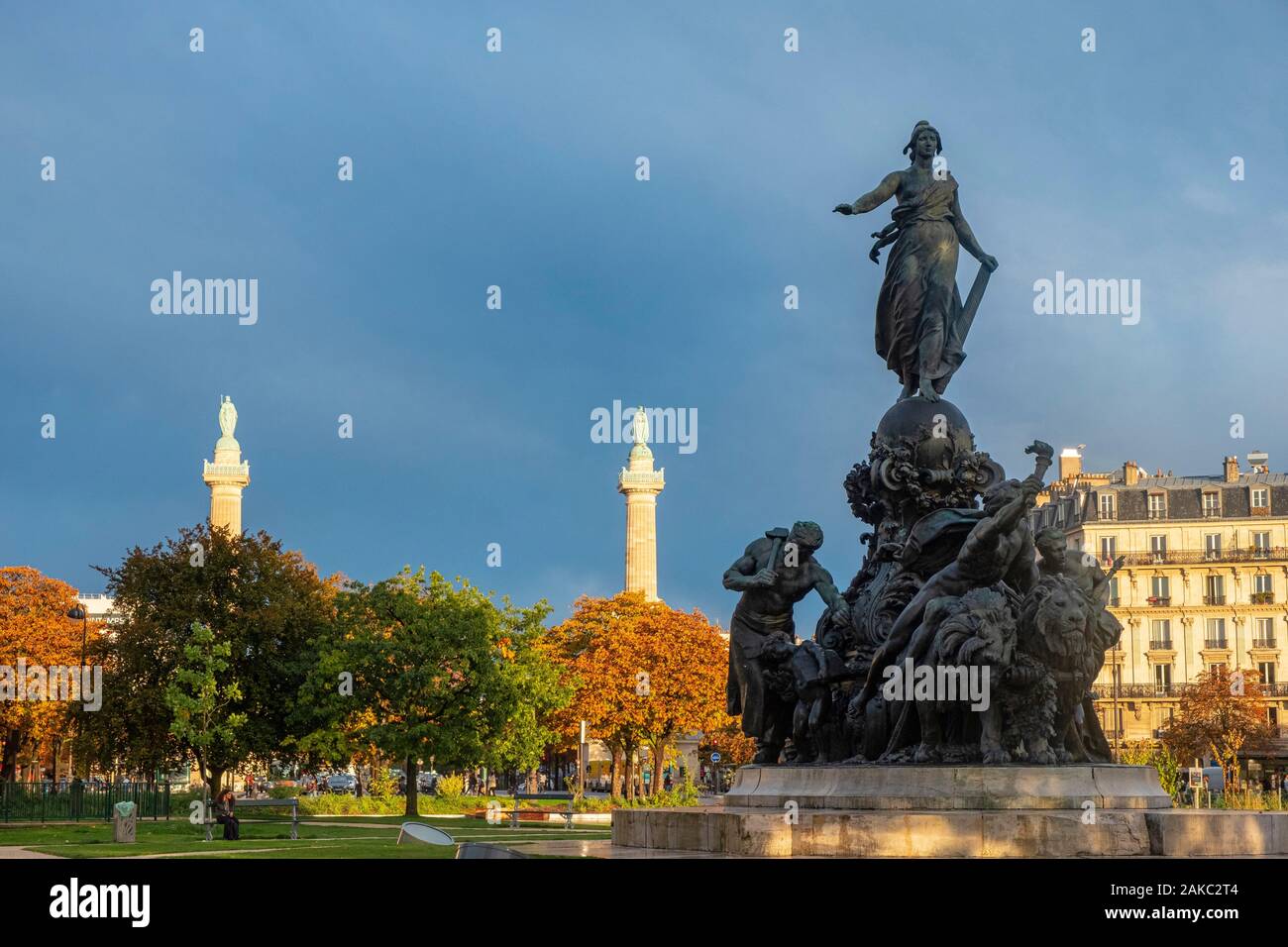 France, Paris, the Place de la Nation Stock Photo - Alamy