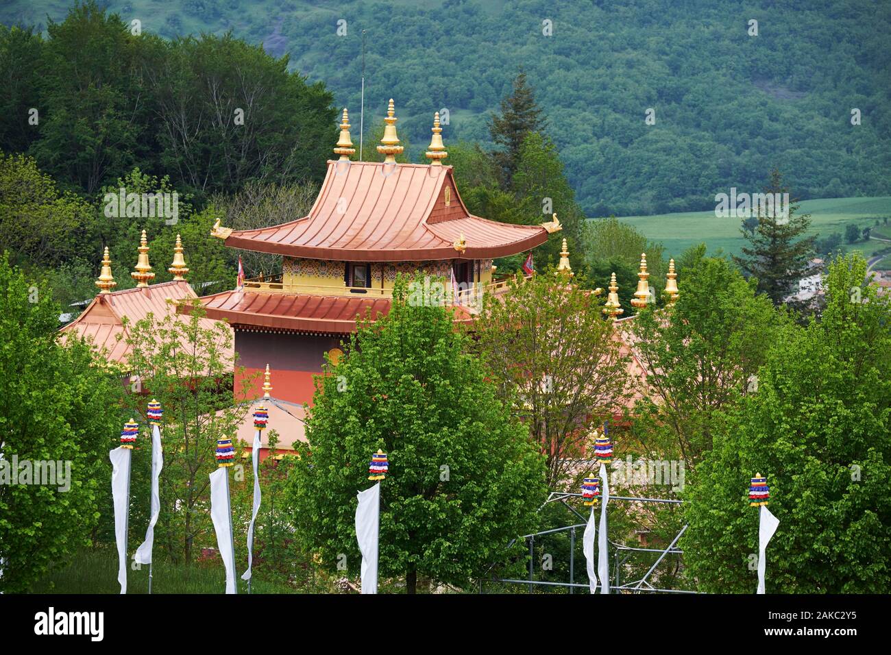 France, Herault, Roqueredonde, Tibetan Buddhist temple Lerab Ling Stock ...