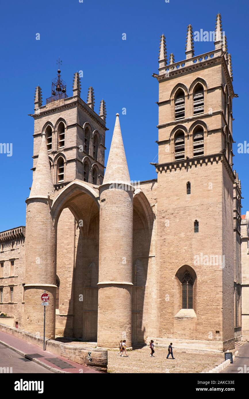 France, Herault, Montpellier, historic center, the Ecusson, the Saint ...