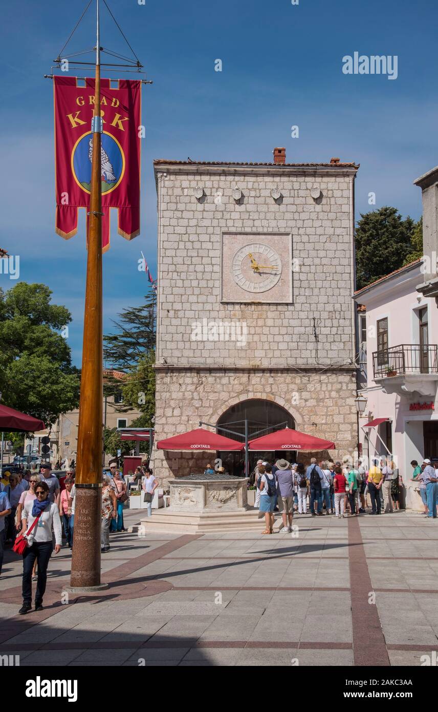 Croatia, County of Primorje-Gorski Kotar, Kvarner bay , Krk island, Krk ...