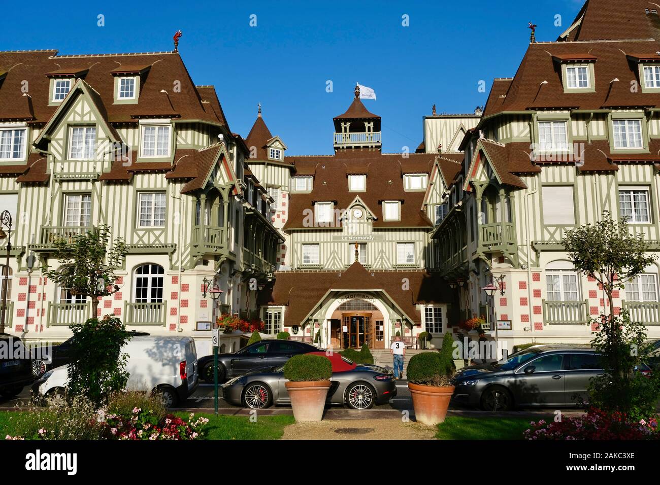 France, Calvados, Pays d'Auge, Deauville, luxury hotel Le Normandy ...