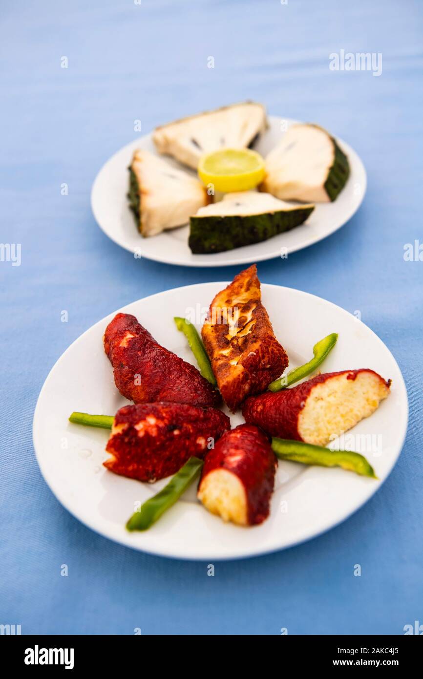 Benin, Atacora area, Nothern district, traditional dish from the north ...