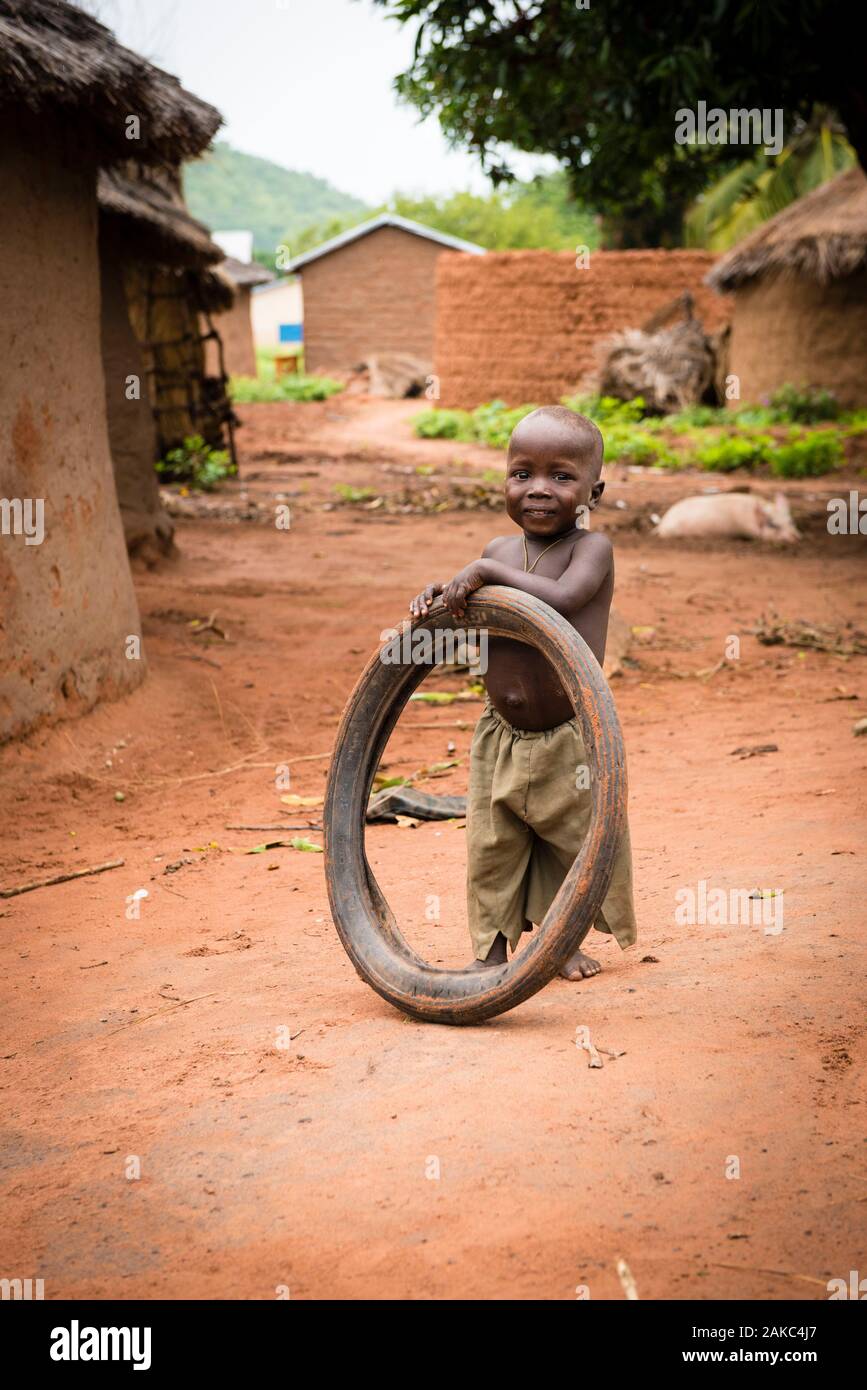 Benin, Nothern distict, Atacora mountains area, Tanguiéta, child ...