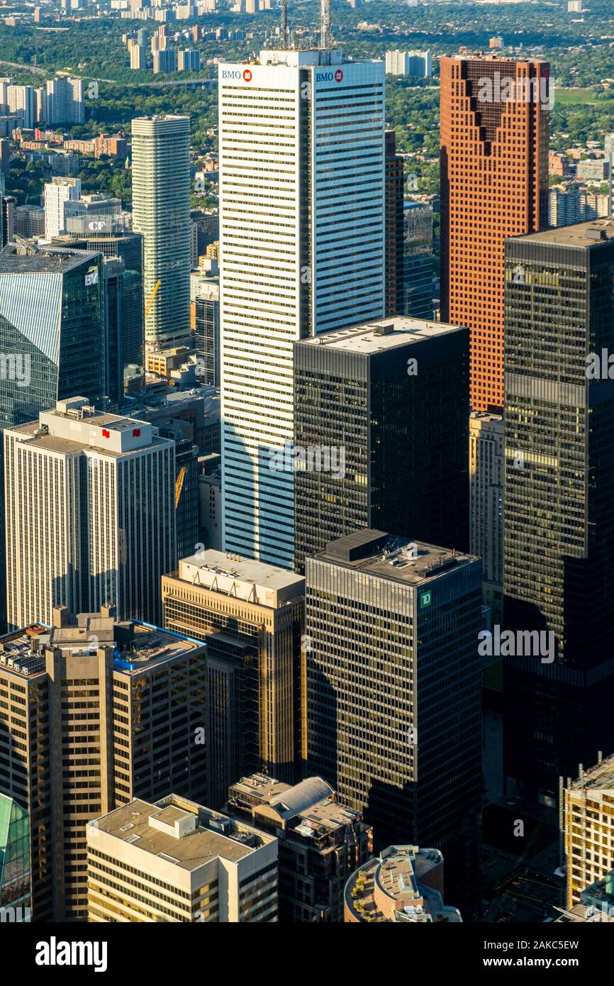 Canada, Ontario province, Toronto, Overview from CN tower Stock Photo ...
