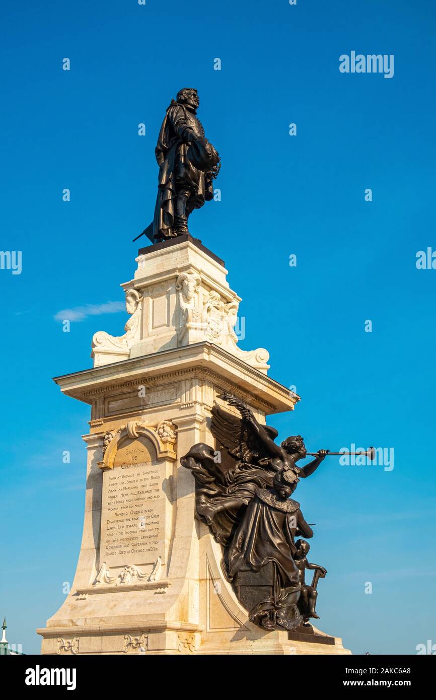 Canada quebec quebec city statue hi-res stock photography and images ...