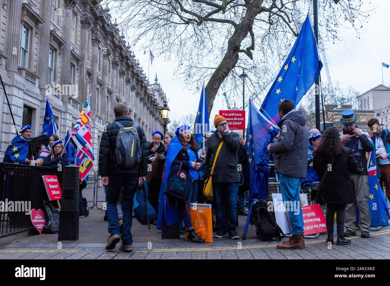 Protesters outside downing street hi-res stock photography and images ...