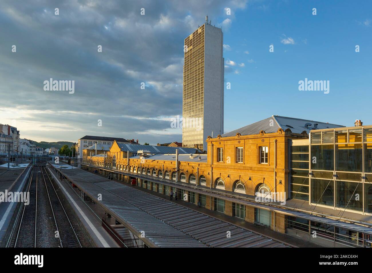 France, Meurthe et Moselle, Nancy, Nacy Ville train station and Thiers ...