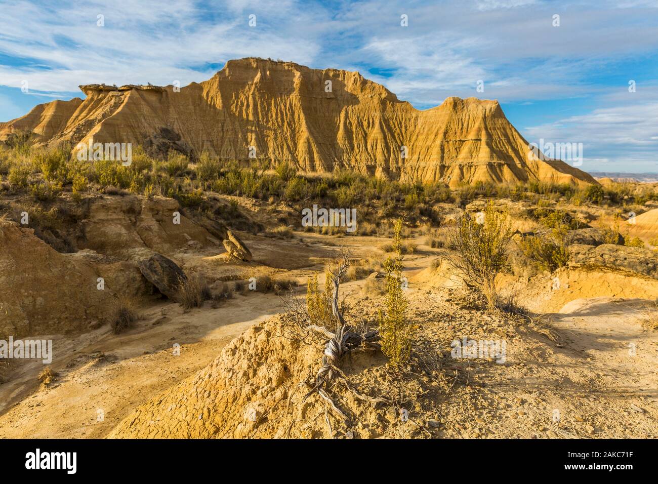 Spain, Navarre, Arguedas, Bardenas Reales Desert, UNESCO Biosphere ...
