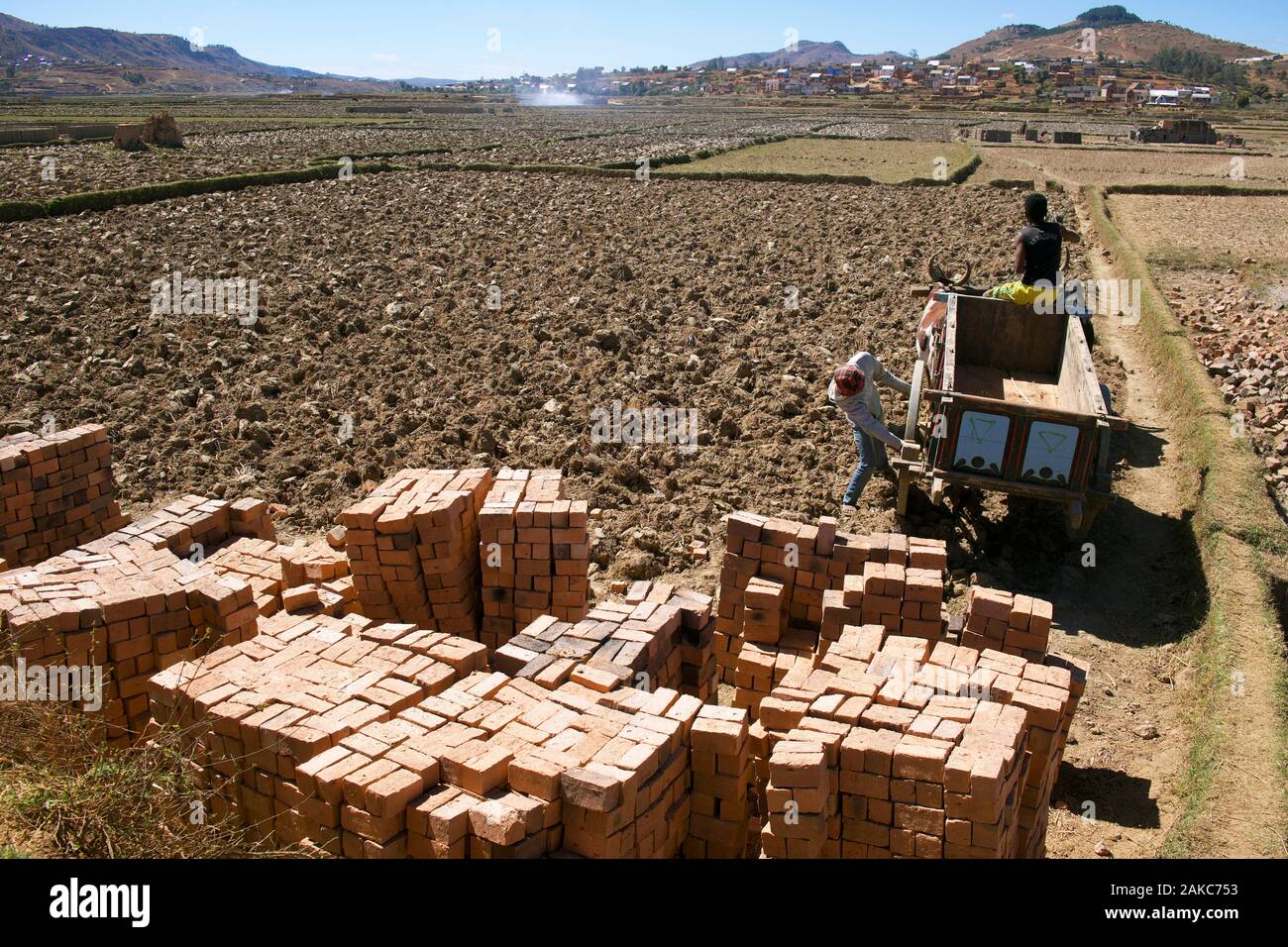 Madagascar, Analamanga, Mahitsy, brick factory Stock Photo - Alamy