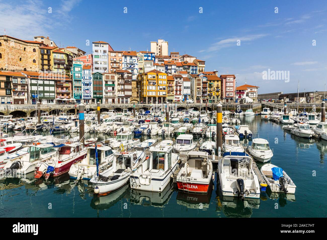Spain, Bizkaia, Basque Country, Bermeo, the marina Stock Photo - Alamy