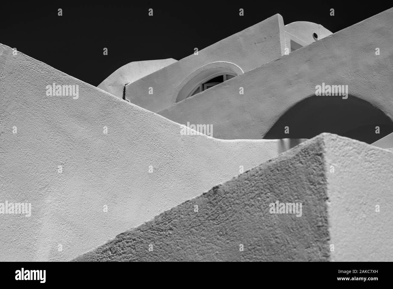 Angles,lines,and shapes of typical Greek architecture in monochrome ...