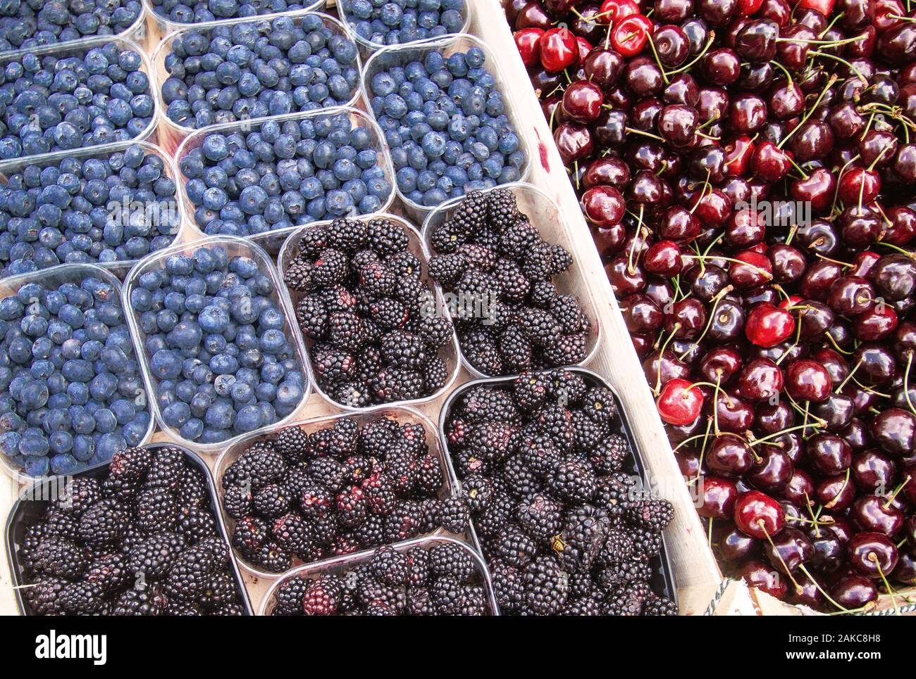berries and cherries, the fruit of the summer season Stock Photo - Alamy