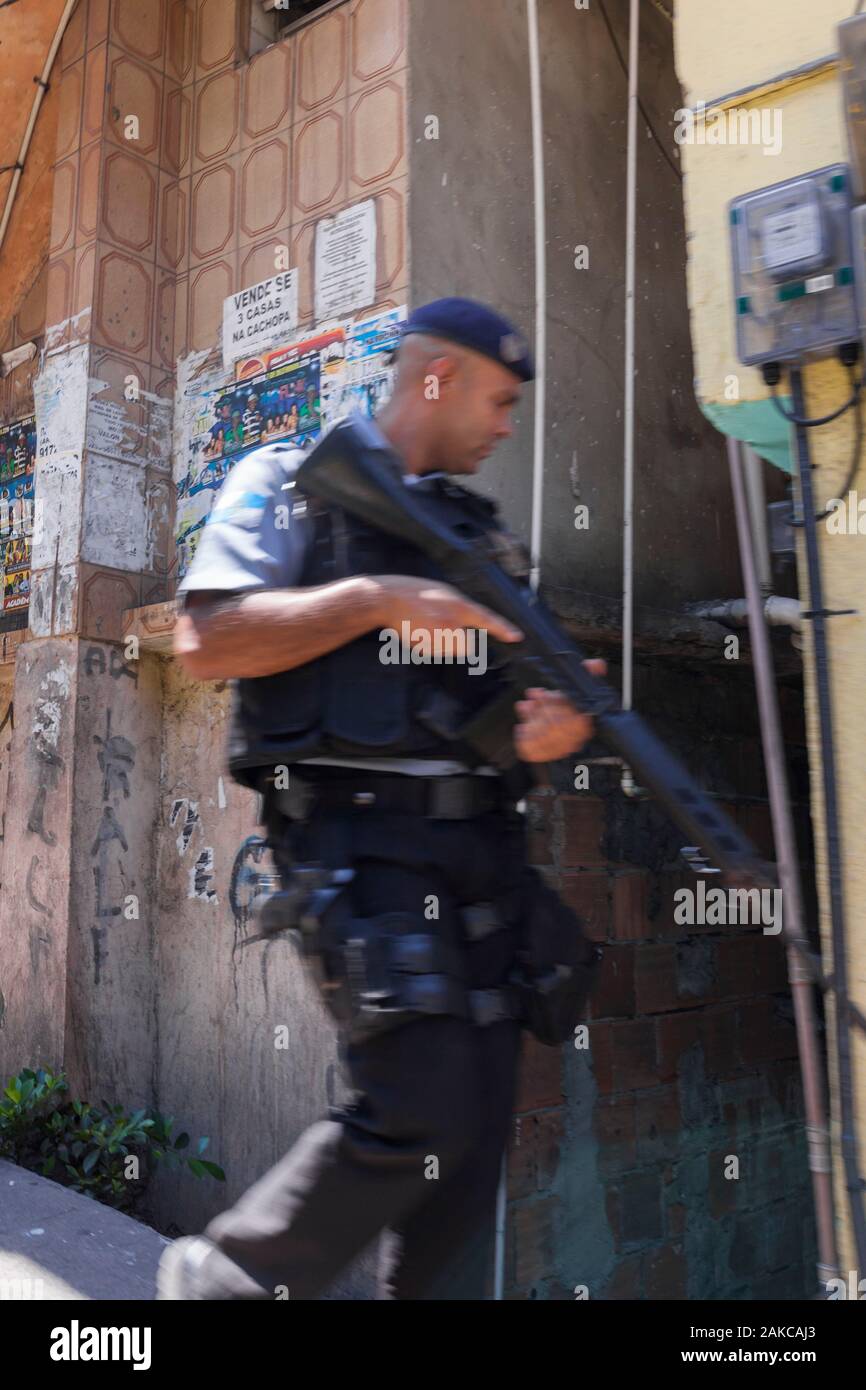 Brazil, state of Rio de Janeiro, city of Rio de Janeiro, favela Rocinha ...