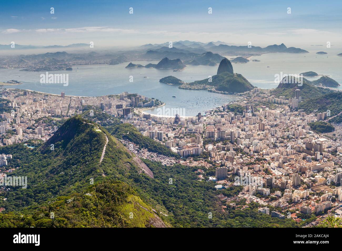 Brazil, state of Rio de Janeiro, city of Rio de Janeiro, Corcovado hill ...
