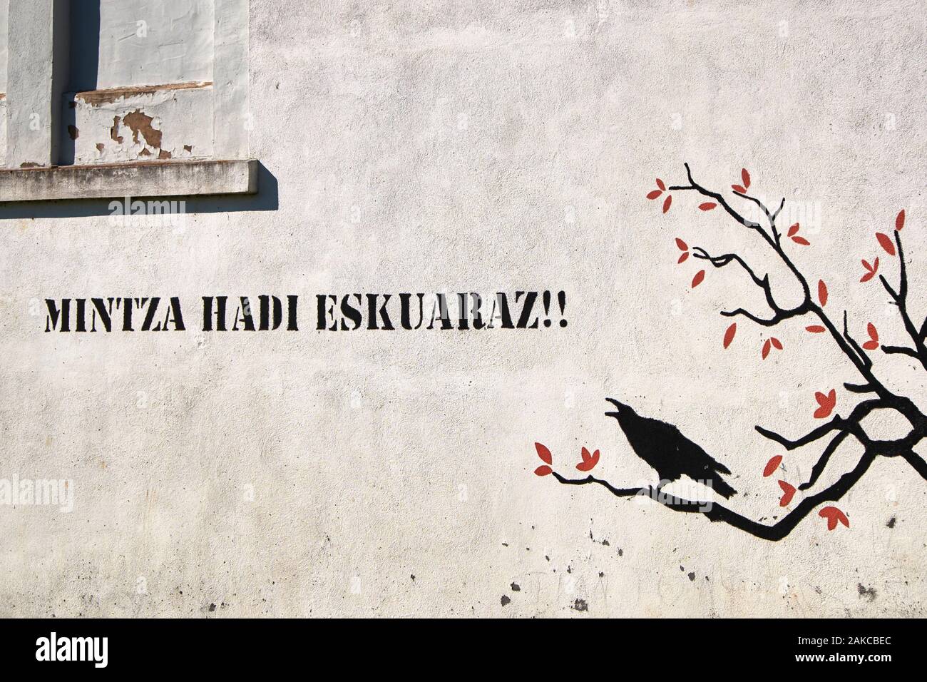 Spain, Navarre, Baztan, Arizkun (Arizcun), Wall chart : Speak Basque ...