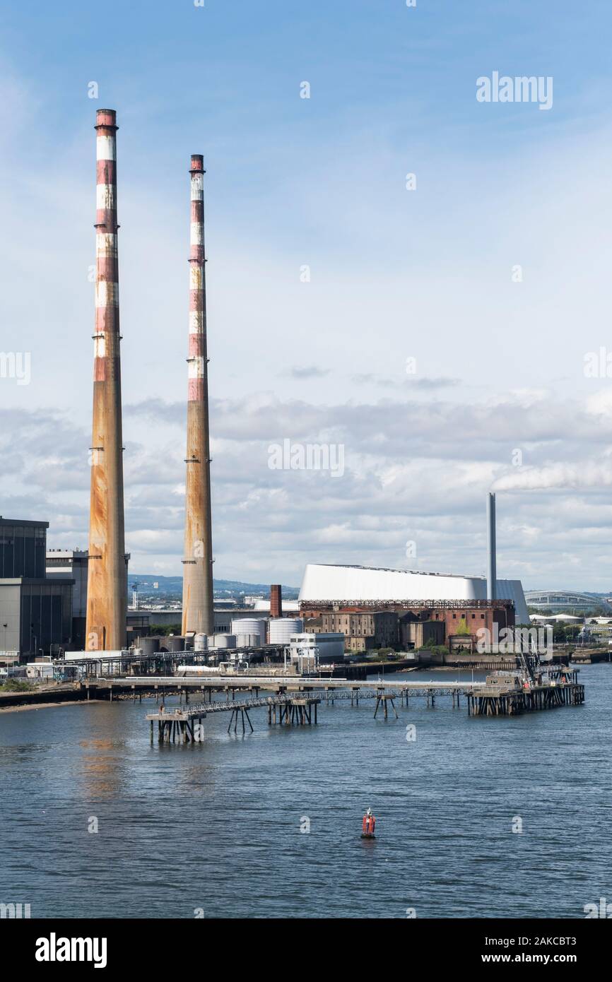 Ireland, Dublin, the port from deck ferry boat Stock Photo - Alamy